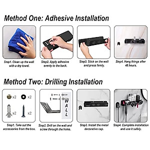 Hair Dryer Holder for Dyson Supersonic - Wall Mounted, Black Strong Magnetic Bracket Organizer for Attachments, Space-Saving Blow Hair Dryer Storage Shelf, Sturdy Bathroom Hair Care Tool Rack