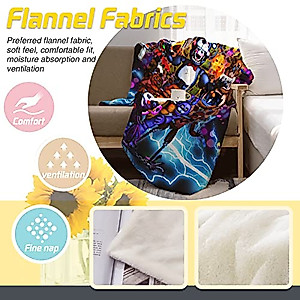 Horror Game Throw Blanket Warm Halloween Blankets Ultra-Soft Micro Fleece Horror Blanket for Bed Couch Living Room 50"X40"