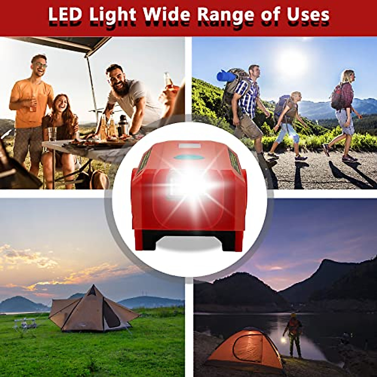 TPDL Powered Inverter Generator 200W for Milwaukee M18 Battery, DC 18v to 110v AC Output, Portable Power Source USB Charger Adapter with LED Light