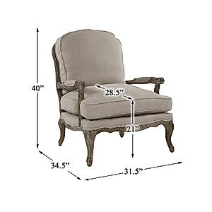 Homelegance Parlier Show Wood Accent Chair, Neutral