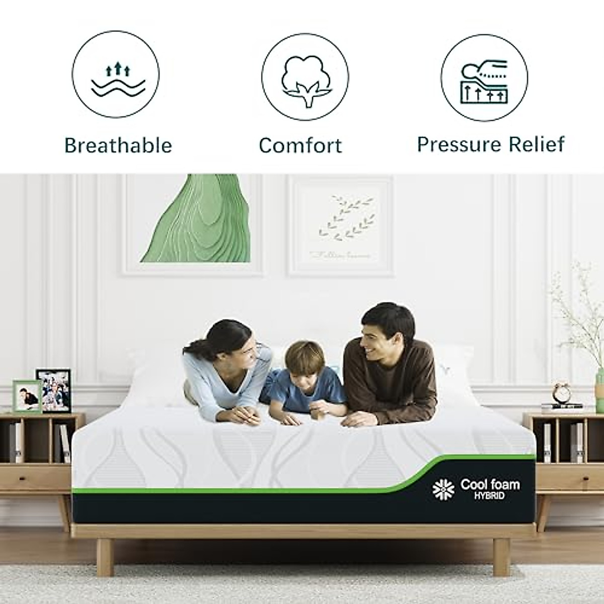 Rest Only Full Mattress for Pressure Relief, 10 Inches Cooling Gel Memory Foam Hybrid Mattress, Mattress Full Size with Individual Pocket Spring for Motion Isolation, Medium Firm