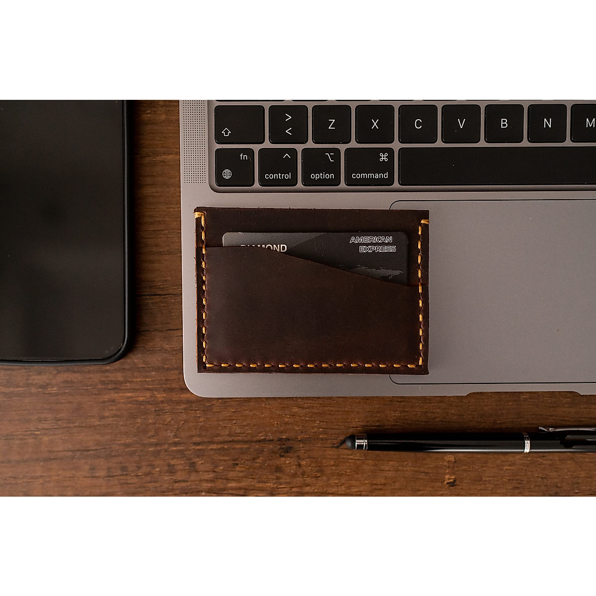 Handmade Leather card holder, Minimalist leather Card holder for Men - Women, Leather Pocket Card case, Leather Card Case