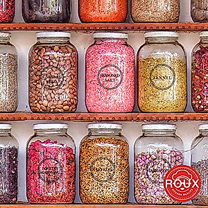 Kitchen Pantry Labels for Food Storage Containers, Set of 270 Clear Stickers for Common Goods