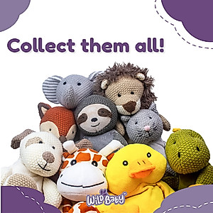 WILD BABY Rabbit Bunny Stuffed Animals, Warmie for Kids, 10 Inch, Microwavable, Heatable Clay Beads, Squishmallow Plush Pal with Dried Lavender Aromatherapy, Soft & Cuddly