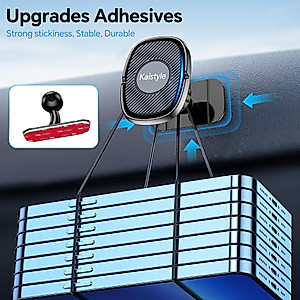 Kaistyle Magnetic Phone Holder for Car【Dash +Vent】 iPhone Magnetic car Mount for Cell Phone【Super Magnets】 Phone Holders for Your Car Magnetic Phone Mount Holder for All Smartphones & Tablet