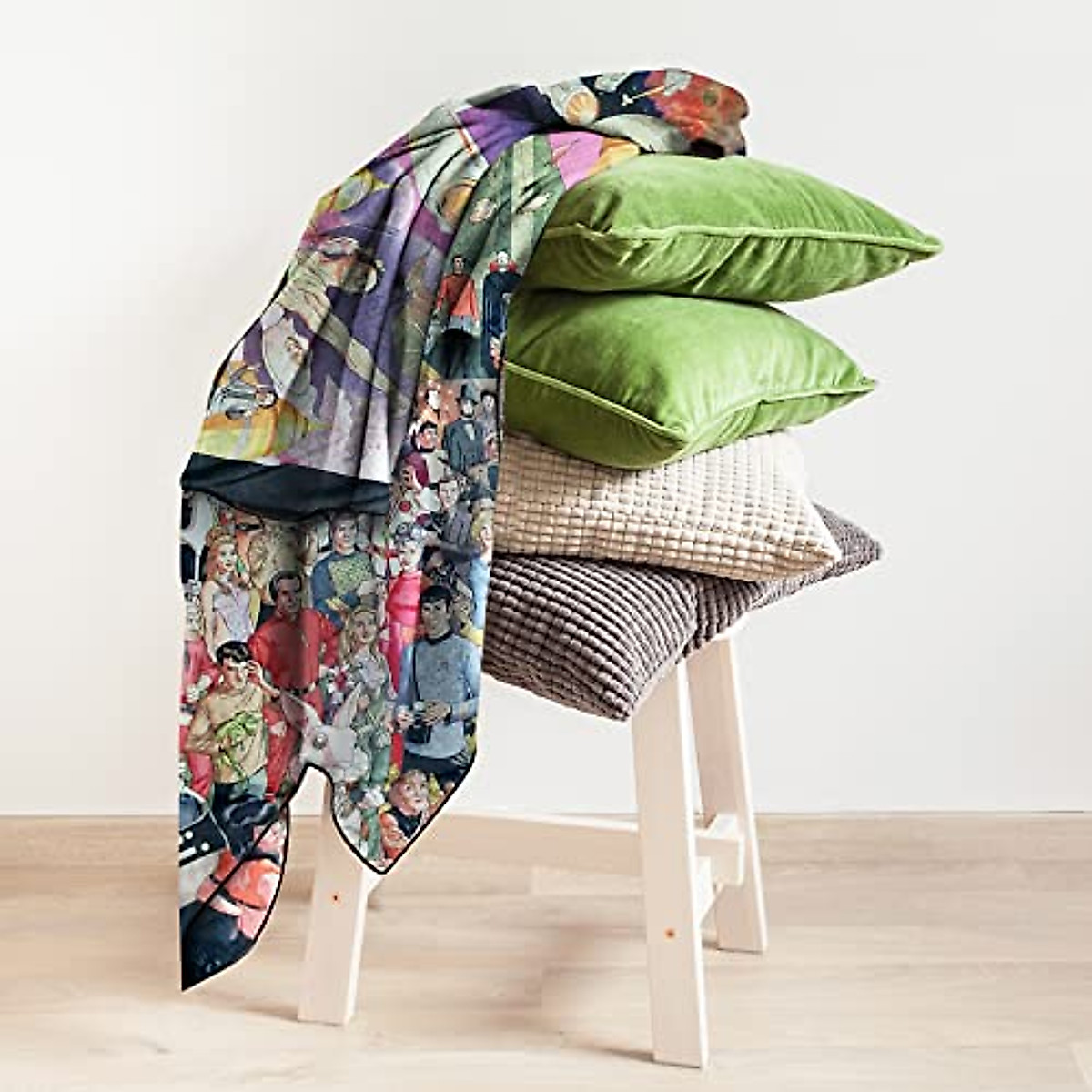 Star Trek The Original Series Cast Fleece Softest Throw Blanket| Measures 60 x 45 Inches