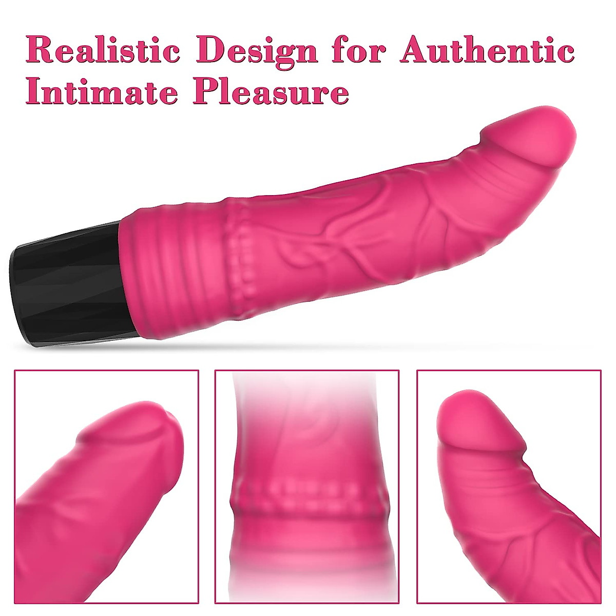 Realistic Anal Dildo Sex Toys - G Spot Vibrator Dildos for Sex Women Realistic, Hafobok Juguetes Sexuales Consoladores Vibradores para Mujer & Hombres, Adult Toys for Men & Couples, Rose