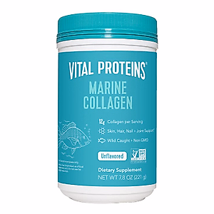 Vital Proteins Marine Collagen Peptides Powder Supplement 7.8 oz Canister + Stick Packs (10 g) (Box of 20)