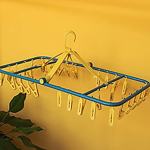Cabilock Multipurpose Hanger Folding Hangers Pants Rack Hanger Foldable Garment Rack Wall Hangers for Clothes Multipurpose Clothes Hanger Plastic Hanger Drying Rack Coat Hanger to Rotate