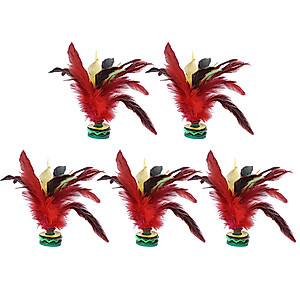 Vbestlife 5PCS 20CM Height Chinese Jianzi Foot Kick Foot Exercise Ourdoor Family Toy Kick Shuttlecock