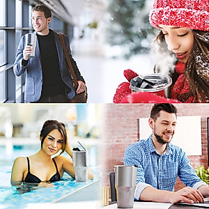 30 OZ - 2 Replacement Lids for Yeti Tumblers like Yeti Lids - 3.7 Inch Diameter - Spill Proof Lids for Yeti Tumblers - Tumbler Lid for Yeti Tumbler 30 oz, Tumbler Lids 30 oz Replacement Lid