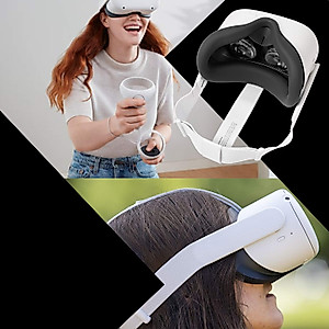 Devansi Newest VR Silicone Face Cover for Oculus Quest 2 Face Protect Skin Sweatproof Lightproof Anti-Leakage