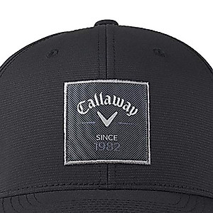 Callaway Rutherford Flexfit Snapback Hat, One Size, Black