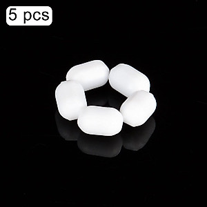 stonylab 5-Pack Stir Bar Set, 10 mm PTFE-Coated Magnetic Stirring Bars White Stir Mixer for Stirrers, 5 PK