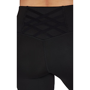 Yogalicious High Waist Squat Proof Criss Cross V-Back Ankle Length Leggings - Black - XL
