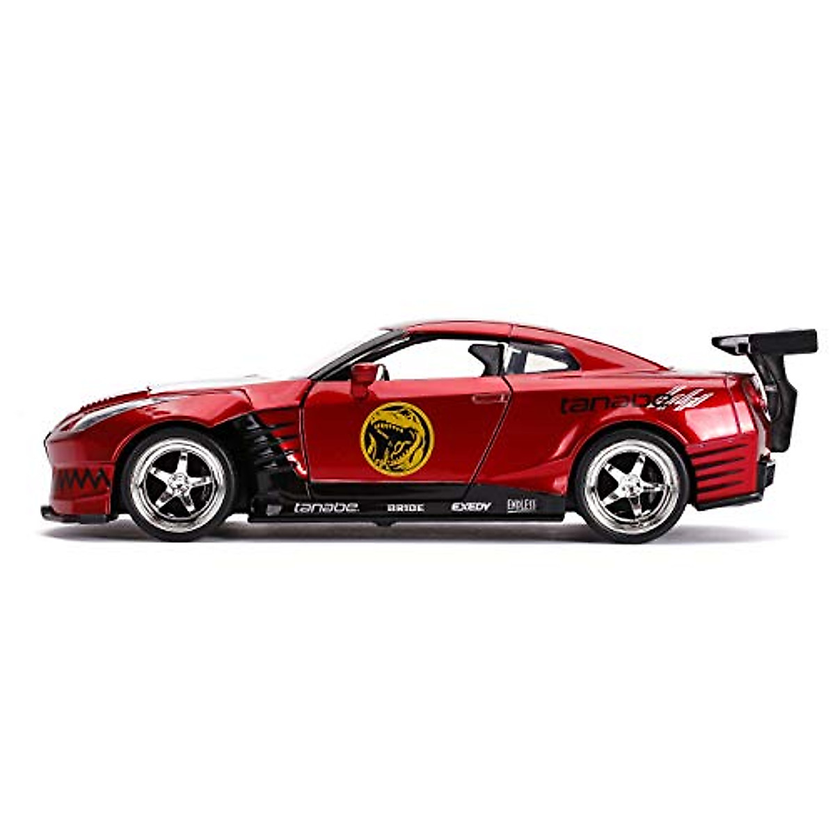Jada 1:24 Diecast 2009 Nissan GT-R with Red Ranger Figure for Boys