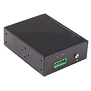 StarTech.com PoE+ Industrial Fiber to Ethernet Media Converter 60W - SFP to RJ45 - Singlemode/Multimode Fiber to Copper Gigabit Ethernet - Compact Size - IP-30/ -40 to +75C, TAA (IMC1GSFP60W)