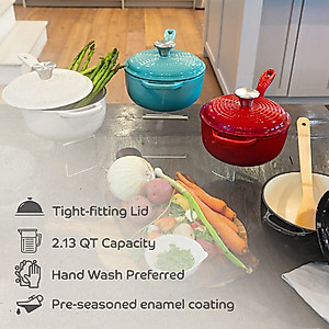 Small Sauce Pan with Lid, 2.13 QT Nero (Black) Sauce Pot, Small Pot with Stay Cool Helper Handle and Tight-Fitting Lid, Warmer Pan- Segretto Cookware