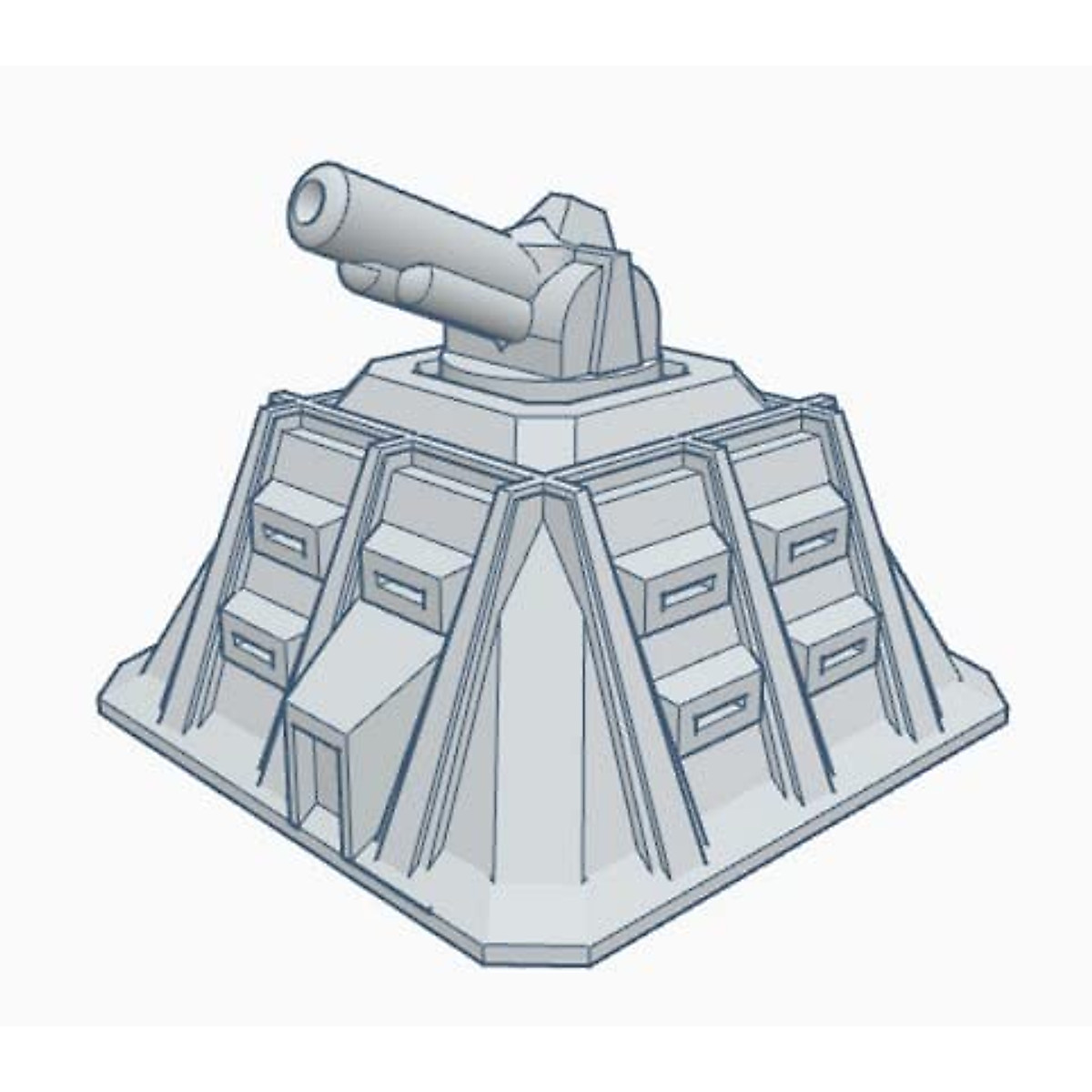 Cannon Emplacement 6mm/8mm Terrain Compatible with Epic, Adeptus Titanicus, or Hex Maps