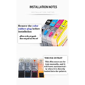 SHDSL Sublimation Ink Cartridges, Empty Refillable Ink Cartridges Compatible for WF-7110 WF-7210 WF-7610 WF-7620 WF-7710 WF-7720 WF-3620 WF-3640 Printers ARC Chip 4Pcs Reusable Ink Cartridges Kit