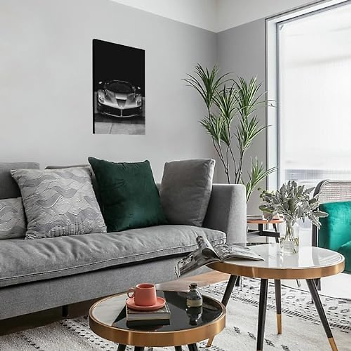 Car Poster Ferrari F40 Supercar Posters Racing Car Canvas Wall Art For Boy's Bedroom SuperCar Wall Decor Frame-style 24x36inch(60x90cm)