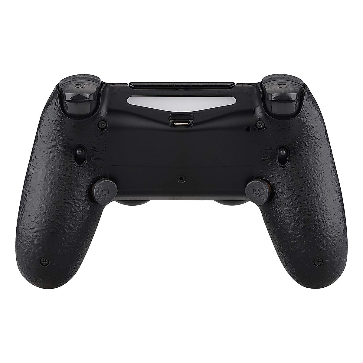 eXtremeRate Textured Black Dawn 2.0 FlashShot Trigger Stop Remap Kit for PS4 CUH-ZCT2 Controller, Upgrade Board & Redesigned Back Shell & Back Buttons & Trigger Lock for ps4 Controller JDM 040/050/055