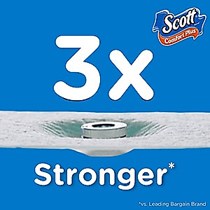 Scott Comfort Plus Toilet Paper, 1-Ply, White, 462 Sheets/Roll, 18 Mega Rolls/Pack (49729)