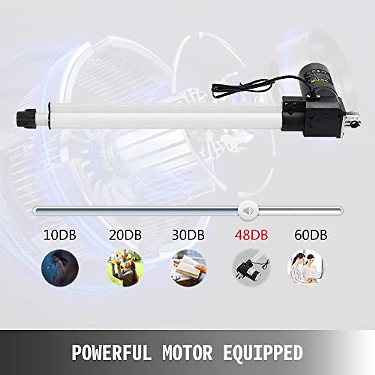 Happybuy 16 Inch Stroke Electric Actuators DC 12V with Mounting Bracket Heavy Duty 6000N/1320LB Actuators for Recliner TV Table Lift Massage Bed Electric Sofa