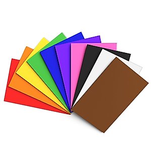 Do²ping Foam Sheets Crafts, 8.5x5.5 Inch 10 Colors Craft Foam Paper for Crafts Project Scrapbooking DIY Cosplay (10 Sheets)