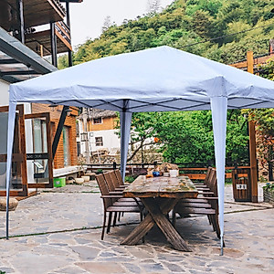 Waterproof 10'x10' Pop Up Canopy Wedding Tent with Sides - Outdoor Folding Commercial Gazebo Canpy Tent White
