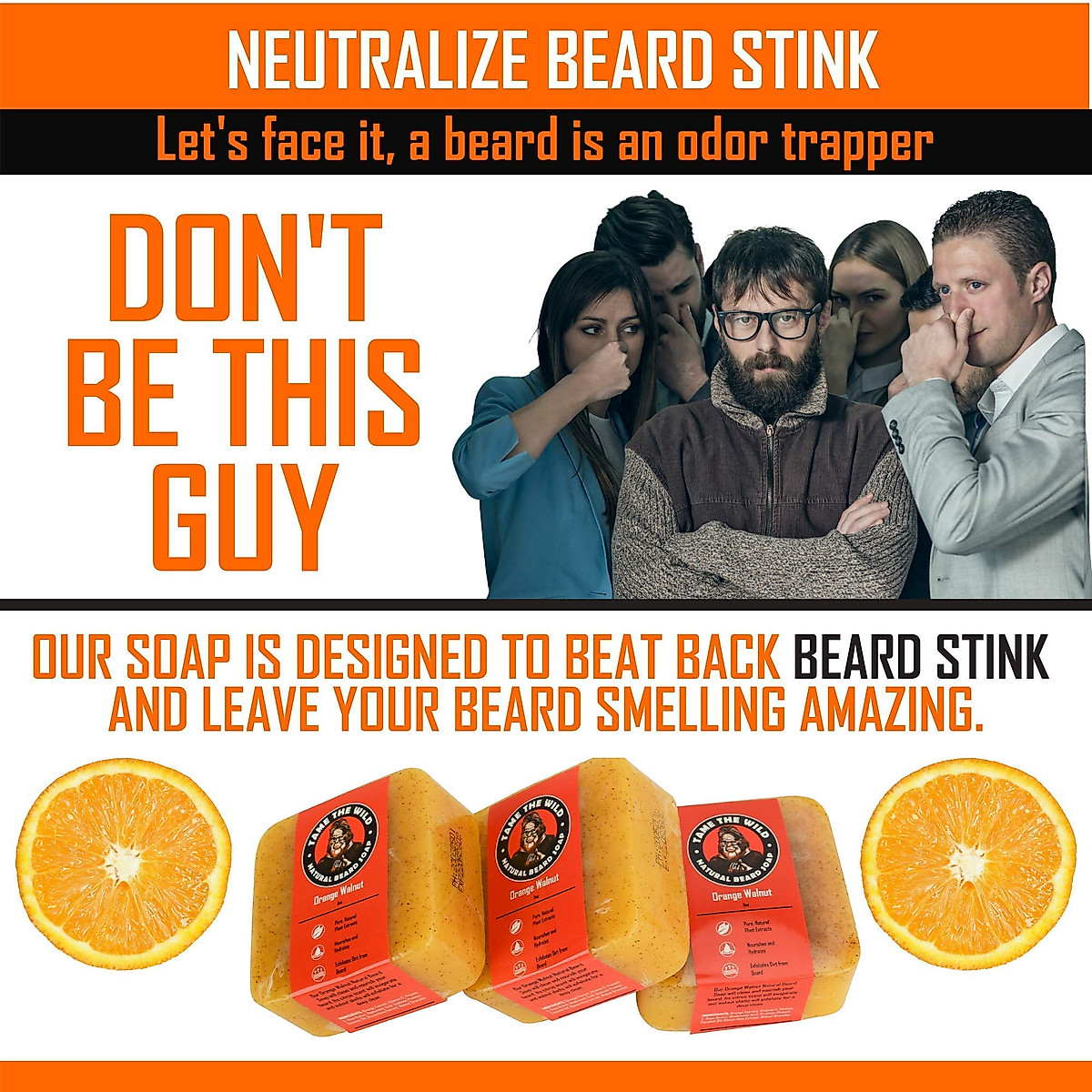 Tame's Elite Beard Straightener and Tame's Orange Walnut Beard Soap Bundle