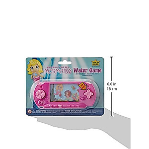 Wild Republic Mermaid Water Games, Sensory Toys, Kids Gifts, Hand Held Toys, Mermaid Party Supplies, 6" , Pink