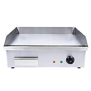 TBVECHI Teppanyaki, Electric Griddle Cooktop Countertop Commercial Flat Top Grill Griddles BBQ Plate Grill Thermostatic Control