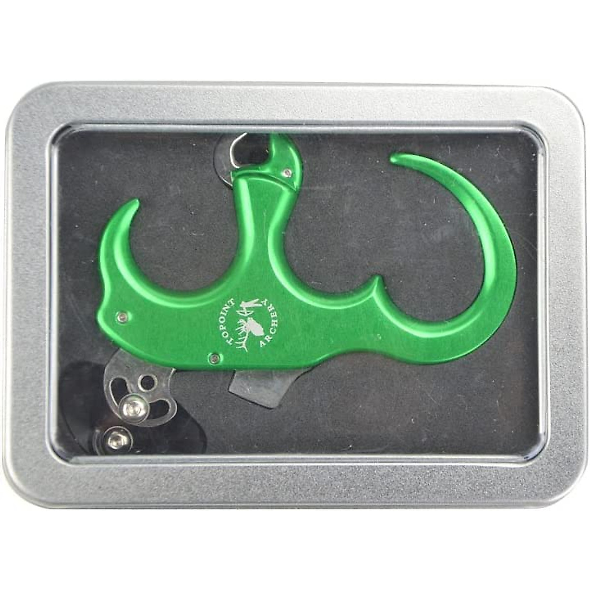 SHARROW Bow Release Aid 3/4 Fingers Automatic Archery Release Aluminium Alloy Thumb Trigger for Compound Bow Accessory (Green)