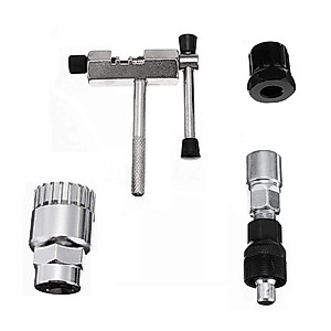 Toxz 4Pc Mountain Bike MTB Bicycle Crank Chain Axis Extractor Removal Repair Tool Kit,Chain Breaker,Crank Extractor,Bracket Removal Tool,Suitable for Outdoor Biking