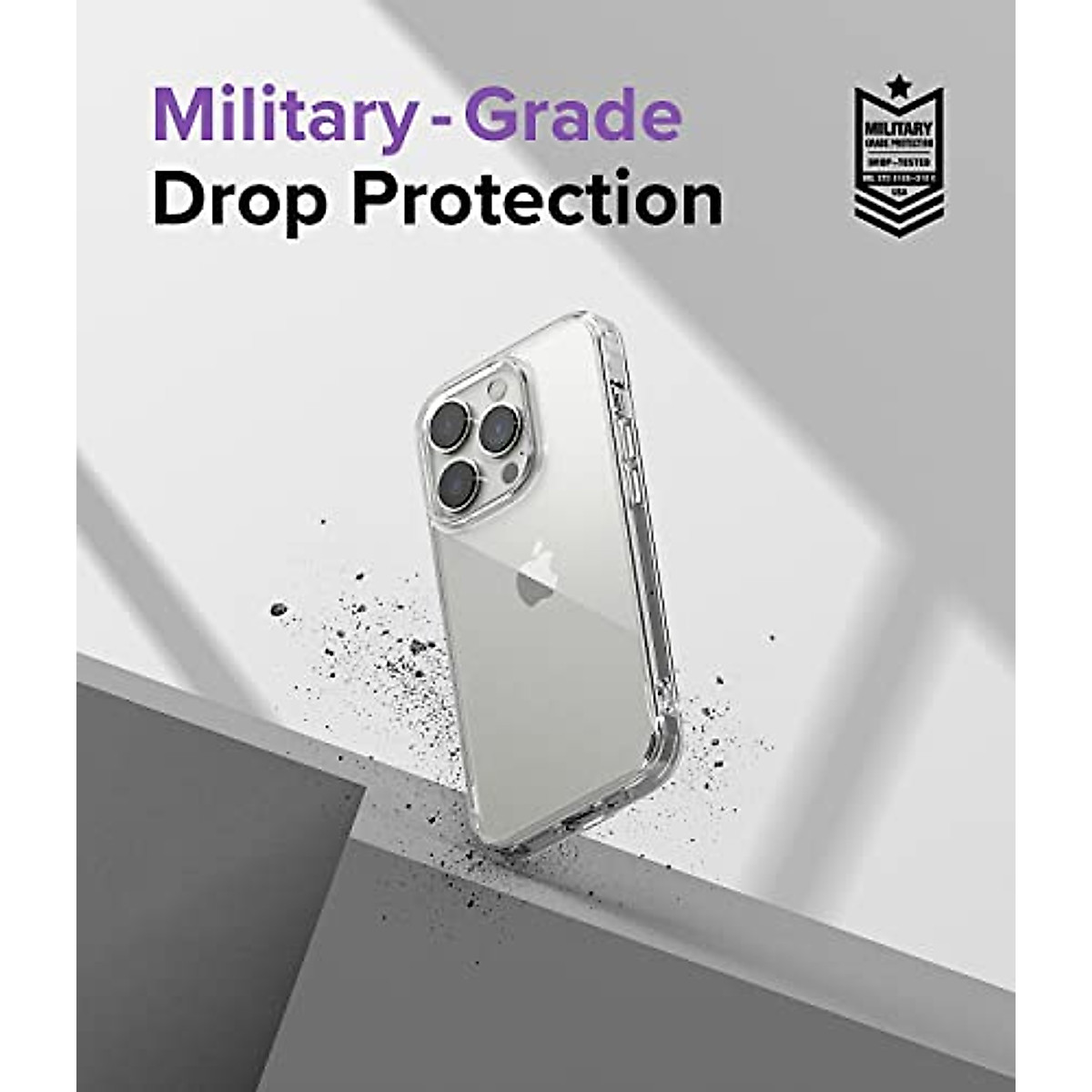 Ringke Fusion Matte [Anti-Fingerprint Technology] Compatible with iPhone 14 Pro Case, Translucent Smudge Proof Protective Sturdy Shockproof TPU Bumper Phone Cover for Women, Men - Matte Clear