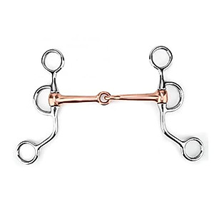 N/A Horse Chew Stainless Steel Training Bit Copper Joint Farm Animal Supplies Horse Tools
