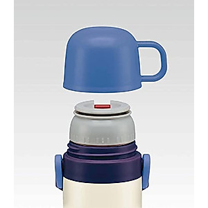 Skater SKDC4-A Children's 2-Way Stainless Steel Kids Water Bottle with Cup, Dinosaur, 15.2 fl oz (430 ml), Boys