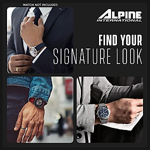 STUNNING SELECTION Alpine CORDURA fabric top and water resistant leather lining watch strap with Quick Release Spring Bars - Olive Green 22 mm