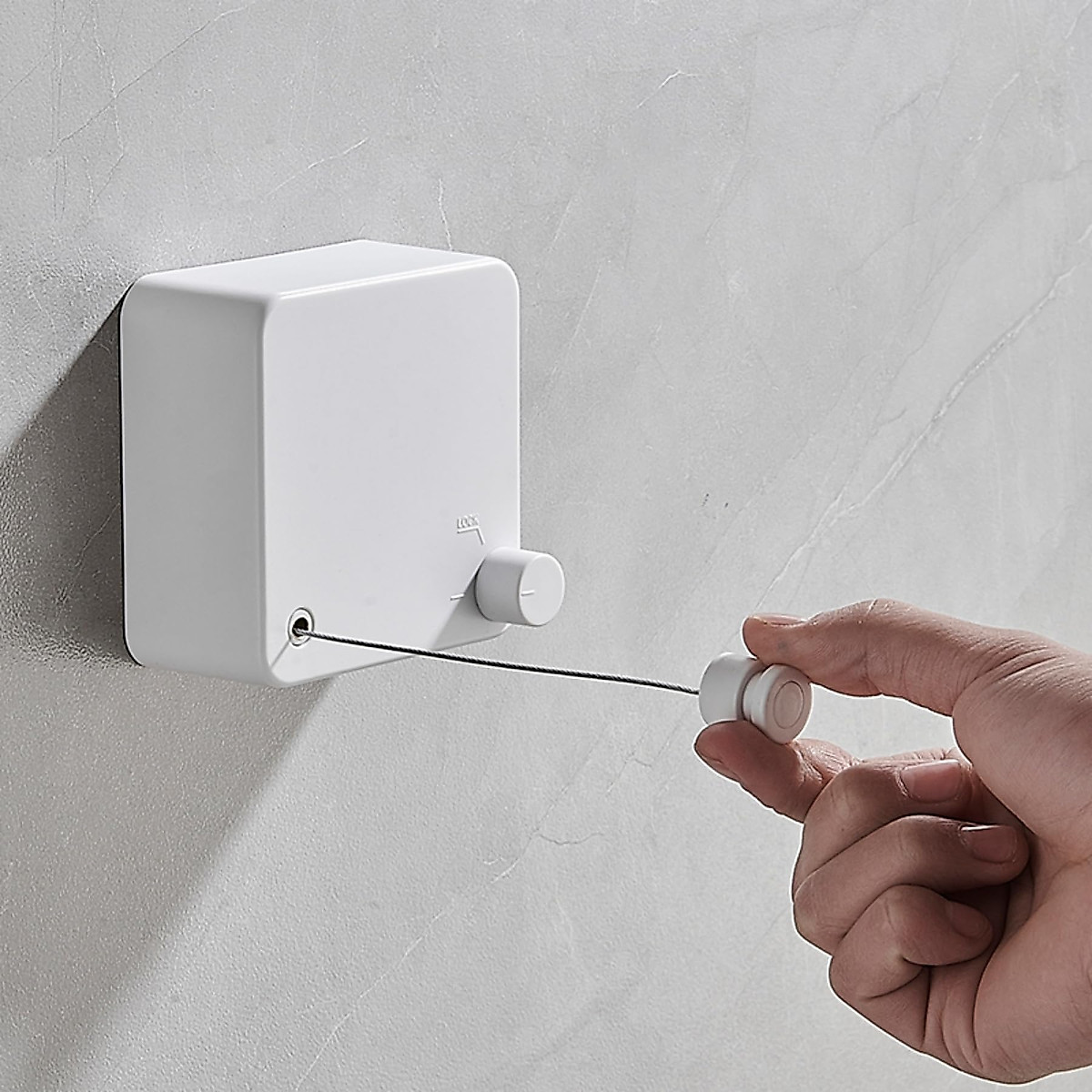 Celsitudo Retractable Clothesline Indoor Outdoor Clothes Line | Heavy Duty Clothes Drying Laundry Line | Wall Mounted Drying Rack Clothing Line (Black)