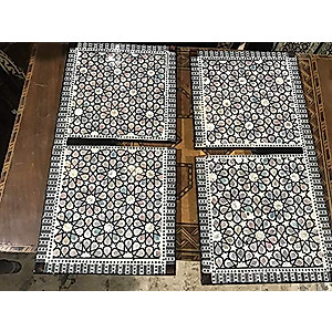 Egyptian Handmade Islamic Muslim Quran Holder Stand Beech Wood Inlaid Mother of Pearl 16.8" M01