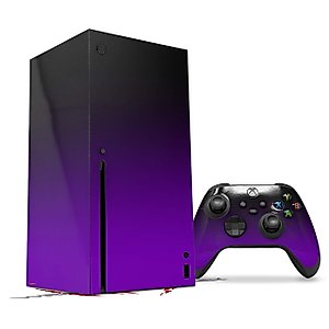 WraptorSkinz Skin Decal Vinyl Wrap compatible with the XBOX Series X Console and Controller - Smooth Fades Purple Black (GAMING CONSOLE NOT INCLUDED)