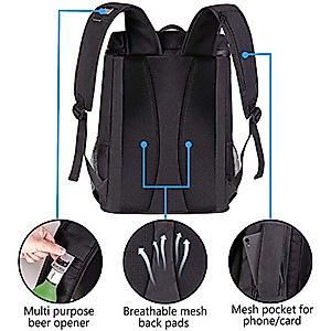 FORICH Cooler Backpack Portable Soft Backpack Coolers Insulated Leak Proof Large Cooler Bag for Men Women to Work Lunch Travel Beach Camping Hiking Picnic Beer Bottle Backpack, 30 Can (X - Black)