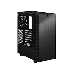 Fractal Design Define 7 Compact Black Brushed Aluminum/Steel ATX Compact Silent Dark Tinted Tempered Glass Window Mid Tower Computer Case