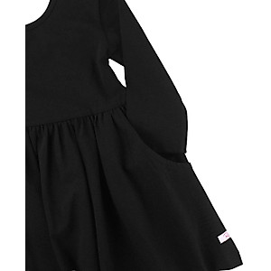 RuffleButts Black Twirl Dress - 3-6m