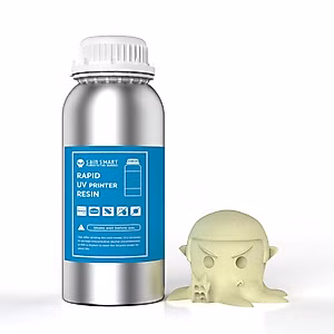 SainSmart - 101-90-840TS Rapid UV 405nm 3D Printer Resin for 3D LCD Printing, General Purpose Photopolymer Curing Resin, 1000g Transparent