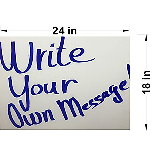 Yard Signs 20 Pack, Blank Signs, Flute 18 Corrugated Signs Board, Great for Advertising Any Events, Open House, Yard Sales, Direction Signs 24x18 inches