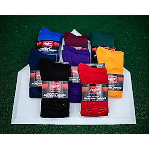 Rawlings Baseball/Softball Socks | 2 Pair | Small | Dark Green