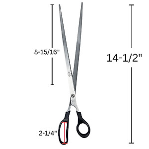 KUTZ 14" (35.6 cm) Extra Long Nose Scissors | Stainless Steel Blades | Great For Cutting Wrapping Paper, Construction Paper, and Trimming Plants | Because Scissor Size Matters