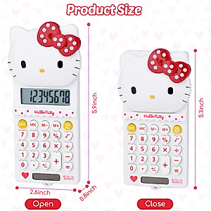 Cute calculator,5.9 * 2.6in,Powered by batteries(Included) 8 Digit with LCD Display,kids calculator,calculator for school,mini calculator,cartoon calculator,Handheld calculator,kawaii calculator
